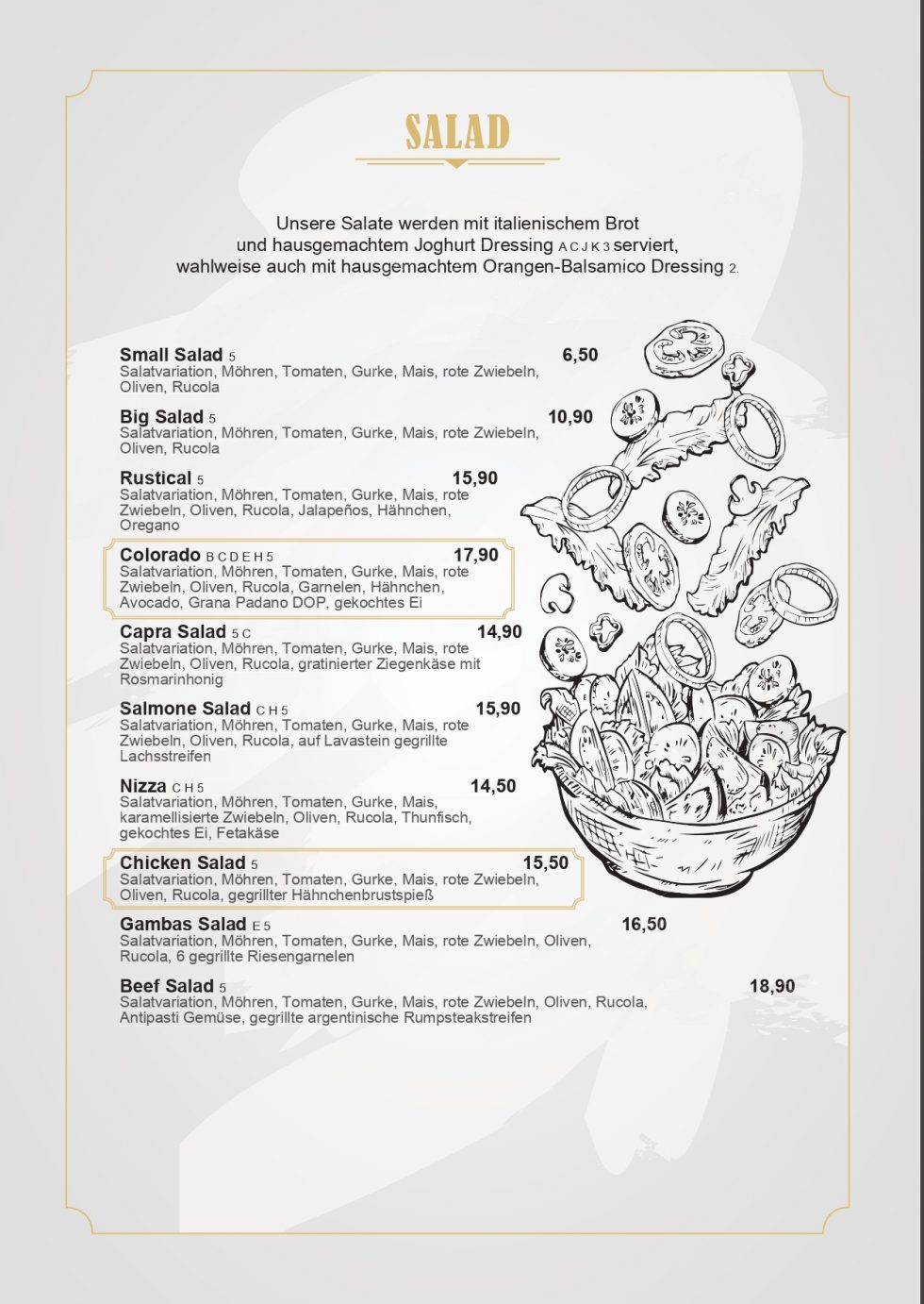 Menu - genussvolle Vielfalt | Restaurant Different