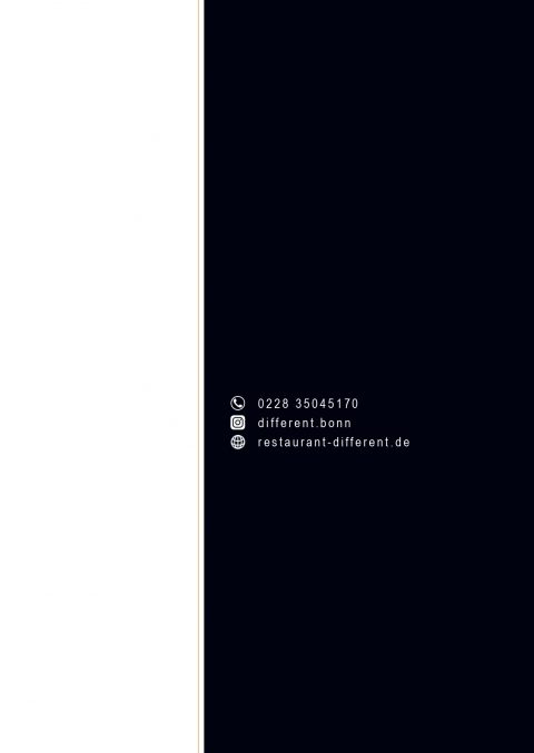 Menu - genussvolle Vielfalt | Restaurant Different