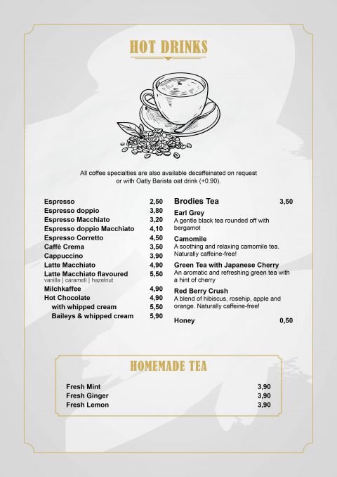 Menu - genussvolle Vielfalt | Restaurant Different