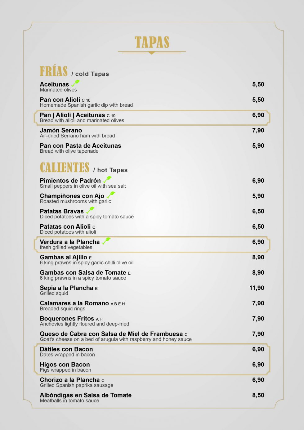 Menu - genussvolle Vielfalt | Restaurant Different