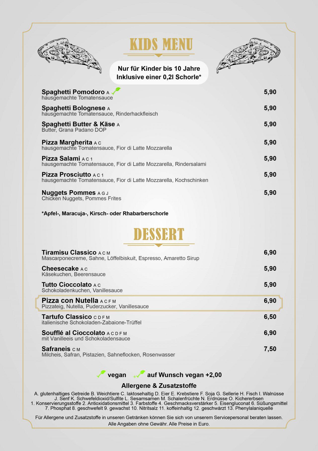 Menu - genussvolle Vielfalt | Restaurant Different